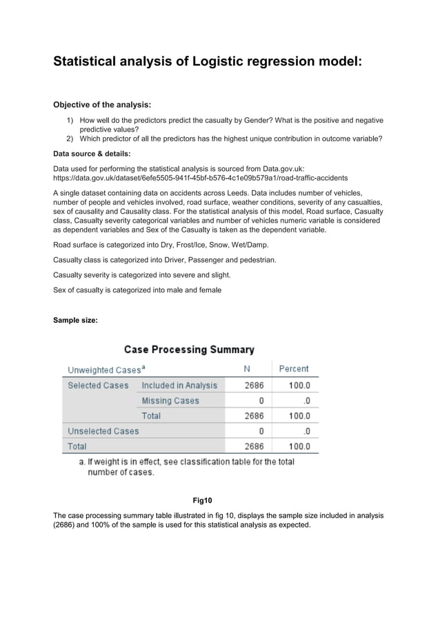 Statistical analysis of Multiple and Logistic Regression | PDF