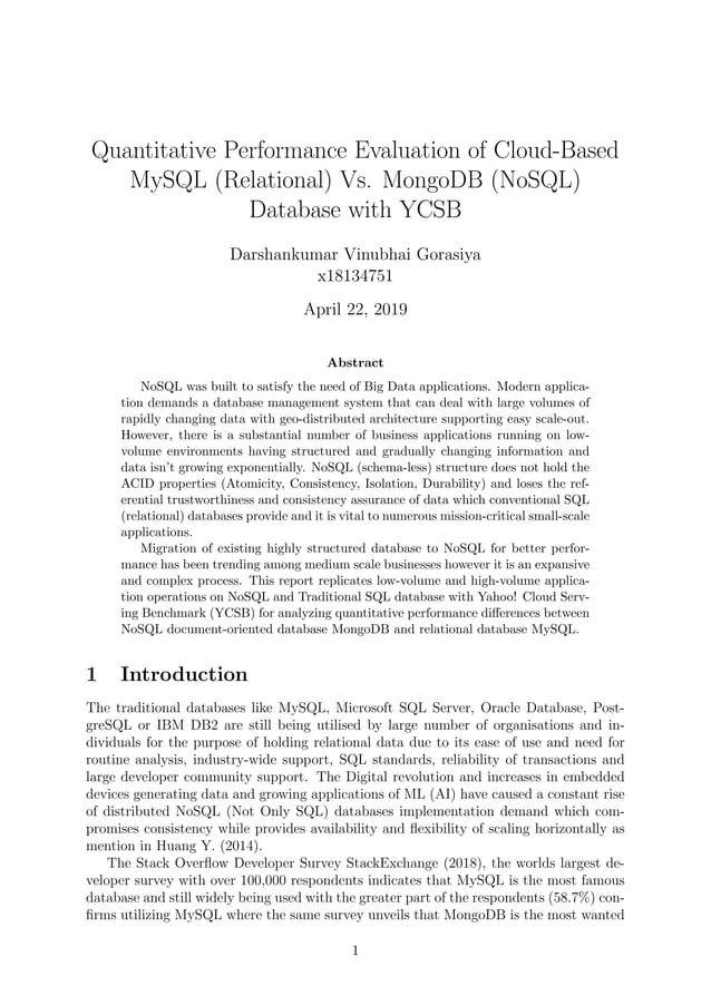 Quantitative Performance Evaluation of Cloud-Based MySQL (Relational ... Quantitative Performance Evaluation of Cloud-Based MySQL (Relational ...