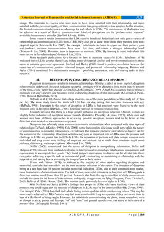 Deception at a Distance: Long-Distance Deception and Romantic ...