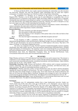 Deception at a Distance: Long-Distance Deception and Romantic ...