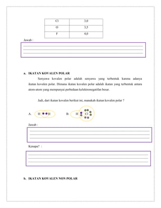 Lkpd Kepolaran Senyawa | PDF