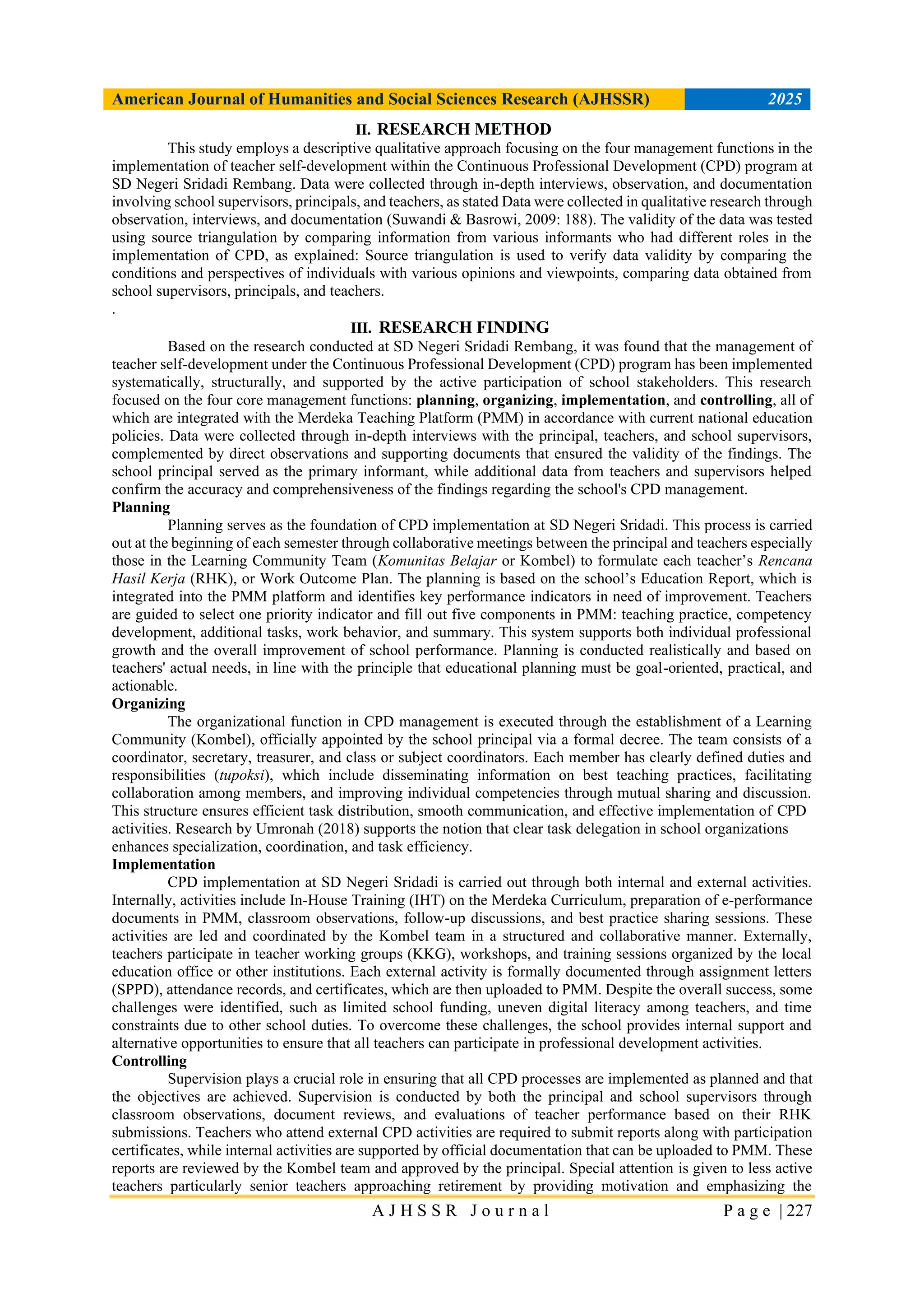 Management of Teacher Self-Development in the Continuous Professional ...