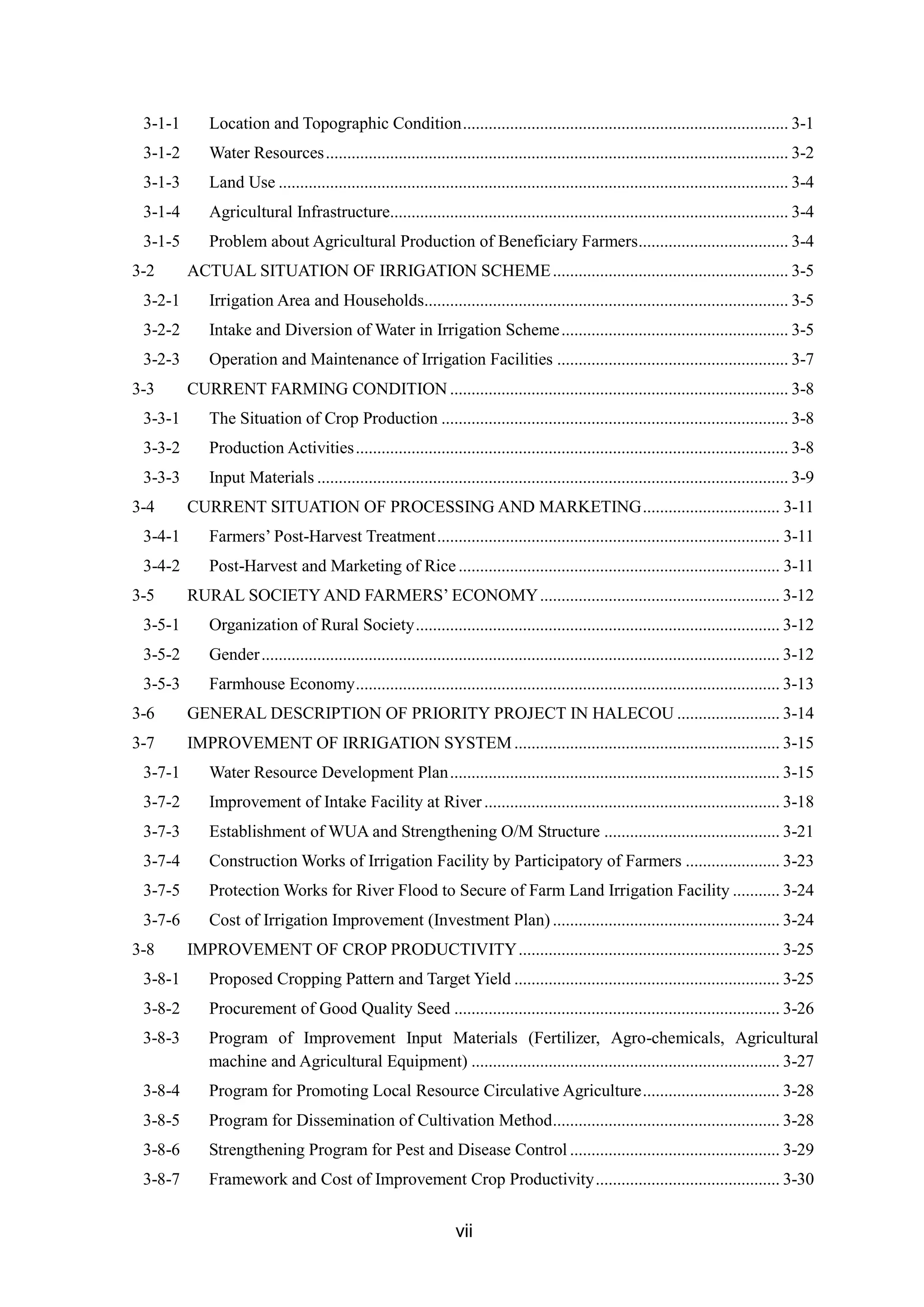 Project for agriculture master plan and irrigation development final ...