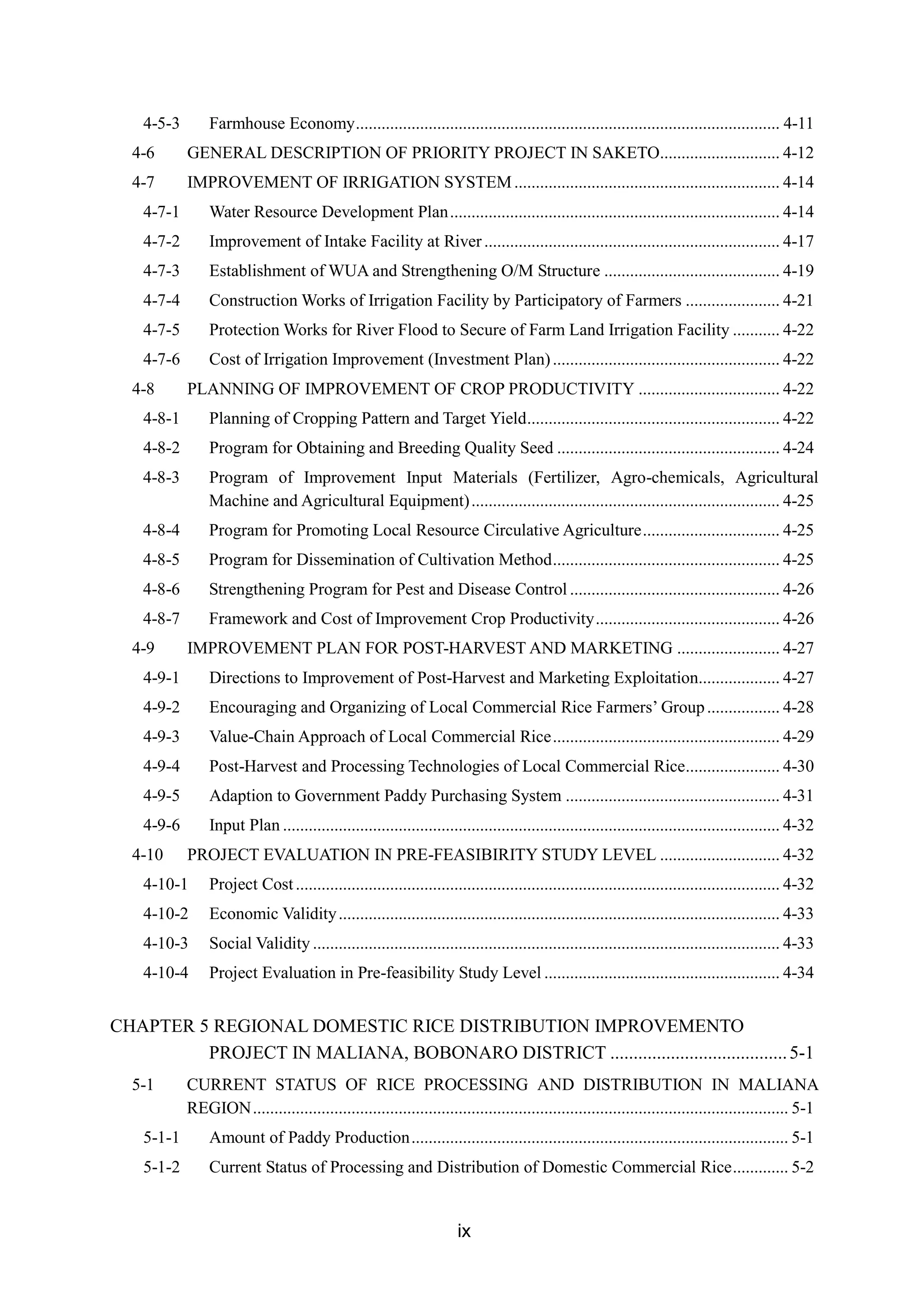 Project for agriculture master plan and irrigation development final ...