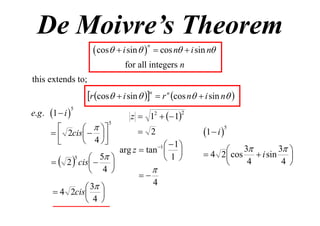 X2 t01 09 de moivres theorem | PDF