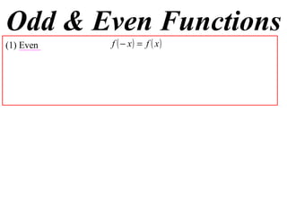 X2 T05 08 Odd & Even Functions | PPT