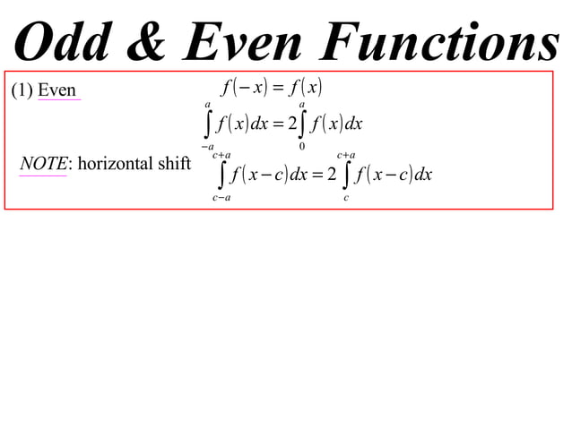X2 T05 08 Odd & Even Functions | PPT