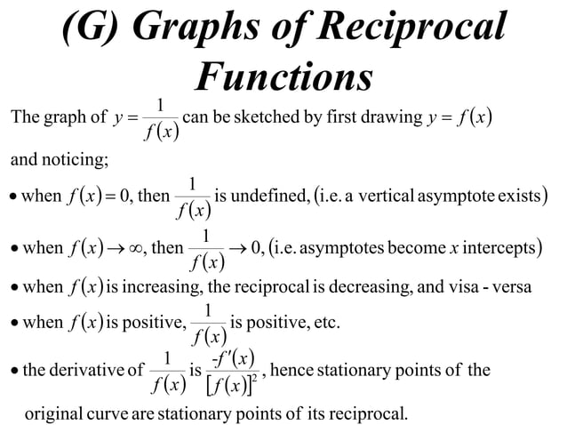 X2 T07 04 reciprocal functions (2011) | PPT