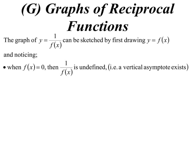 X2 T07 04 reciprocal functions (2011) | PPT
