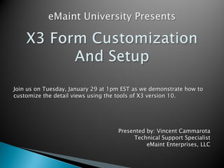 X3 Form Customization And Setup | PDF