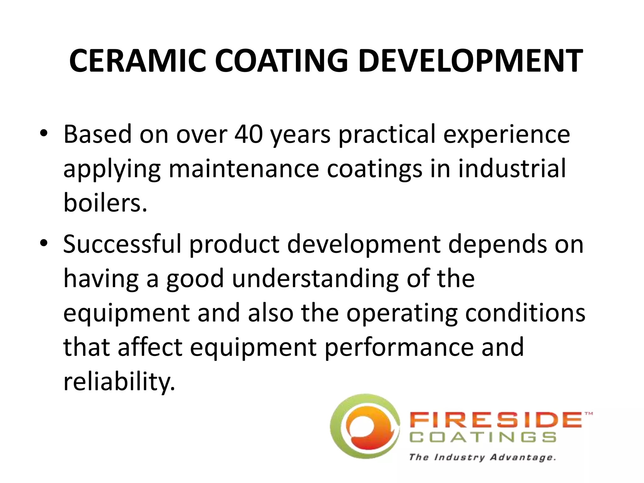 Ceramic Coating on Boiler Tubes | PPTX