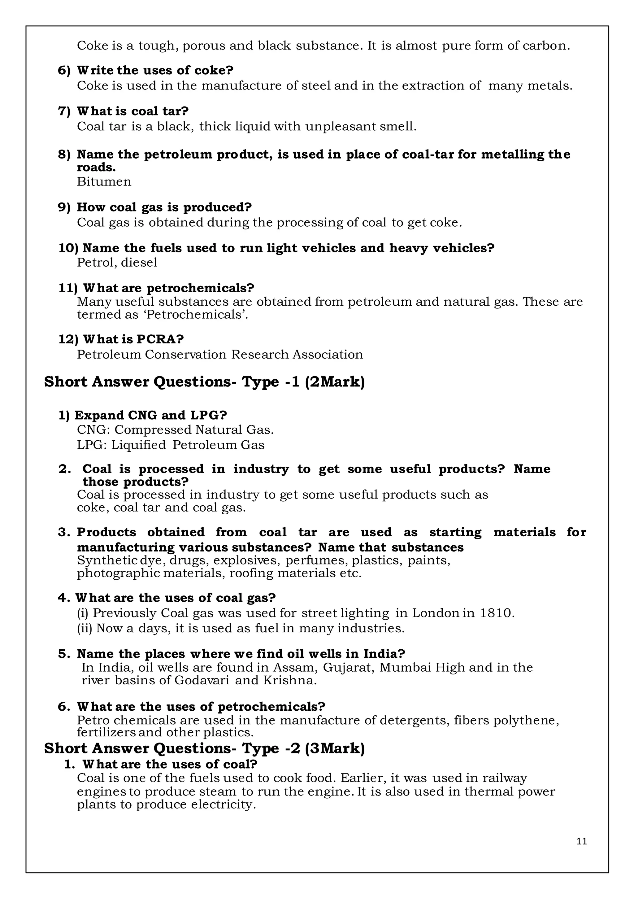 Class-8 science Chapter-2 coal and petroleum | DOCX