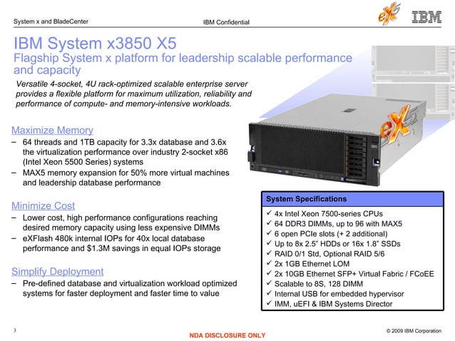 IBM System x3850 X5 Technical Presentation | PPT | Computer Peripherals ...