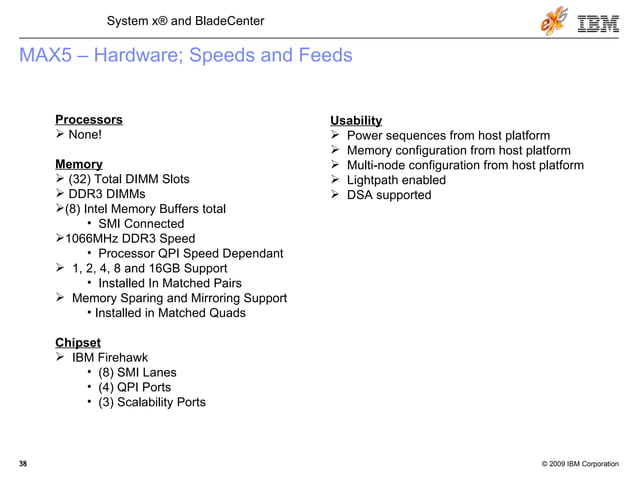 IBM System x3850 X5 Technical Presentation | PPT | Computer Peripherals ...