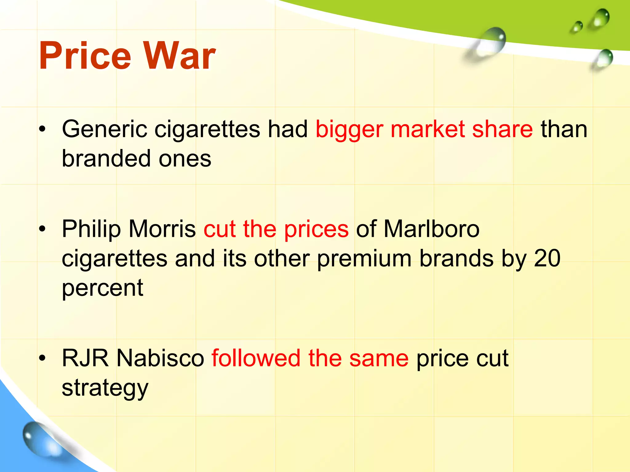 case 26 - cigarette industry Business Economic | PPTX