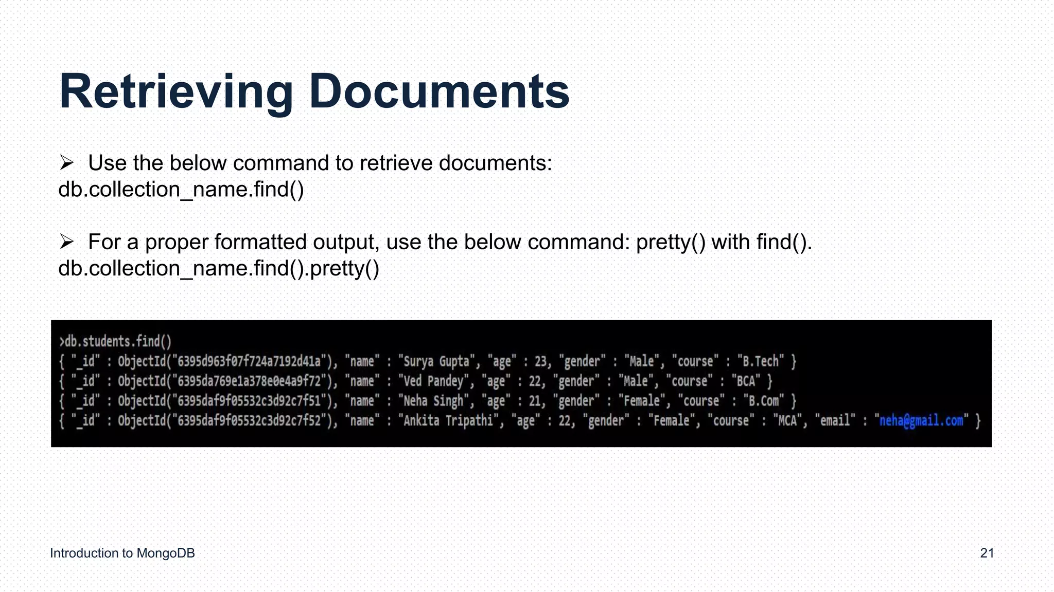 Introduction To Mongodbpptx Databases Computer Software And