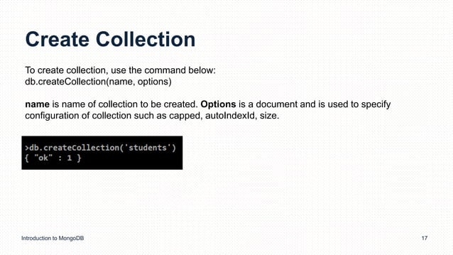Introduction to MongoDB.pptx | Databases | Computer Software and ...
