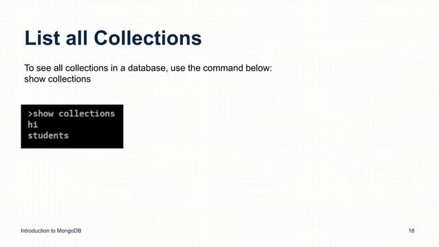 Introduction to MongoDB.pptx | Databases | Computer Software and ...