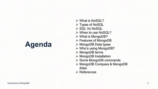 Introduction to MongoDB.pptx | Databases | Computer Software and Applications