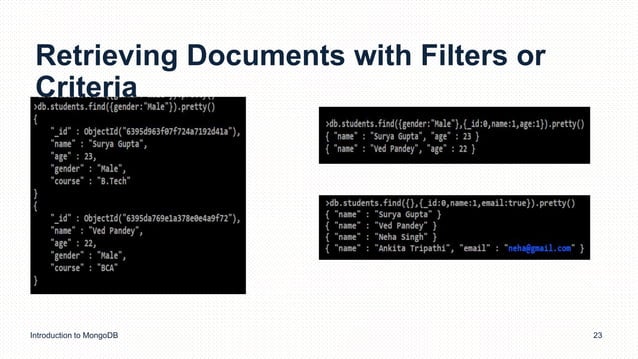 Introduction To Mongodbpptx Databases Computer Software And Applications
