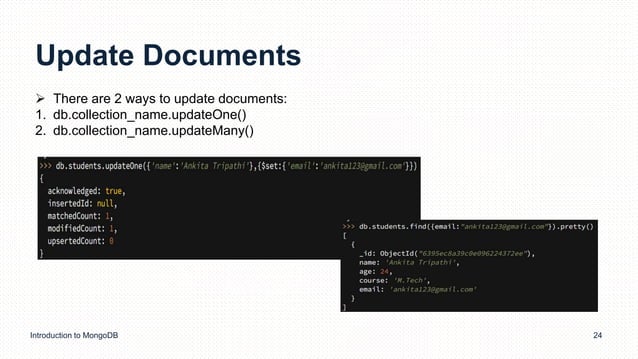 Introduction to MongoDB.pptx | Databases | Computer Software and ... Introduction to MongoDB.pptx | Databases | Computer Software and ...