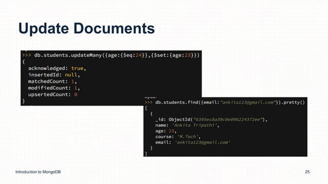 Introduction to MongoDB.pptx | Databases | Computer Software and Applications
