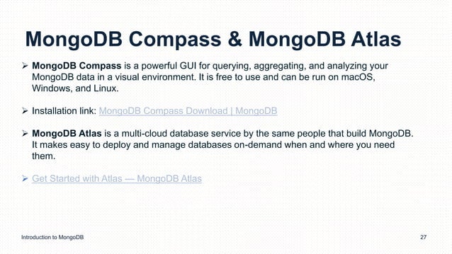 Introduction to MongoDB.pptx | Databases | Computer Software and ... Introduction to MongoDB.pptx | Databases | Computer Software and ...