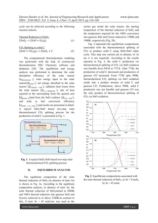 Solar Thermochemical Conversion of CO2 into C via SnO2/SnO Redox Cycle: A Thermodynamic Study | PDF