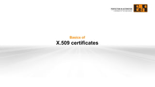 An introduction to X.509 certificates | PDF