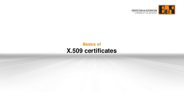 An introduction to X.509 certificates