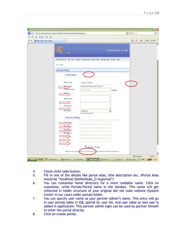 DotNet Nuke Document To Create Child Portal | PDF