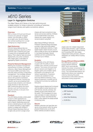Allied Telesis x610 Series | PDF | Computer Networking | Computing
