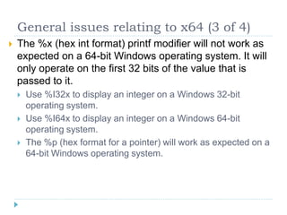 64 bits for developers | PPT