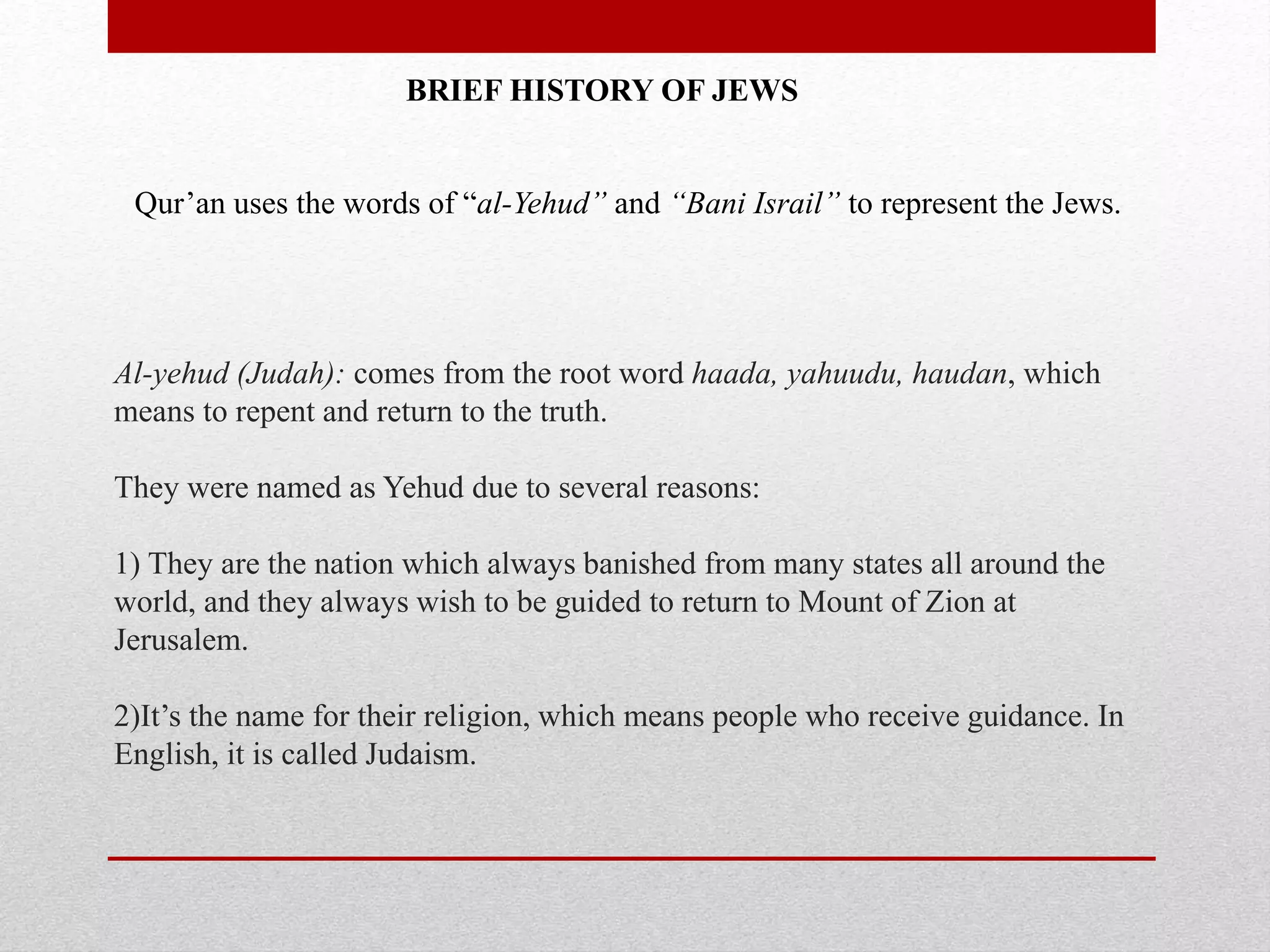 C10 - Jews In Madinah | PPT