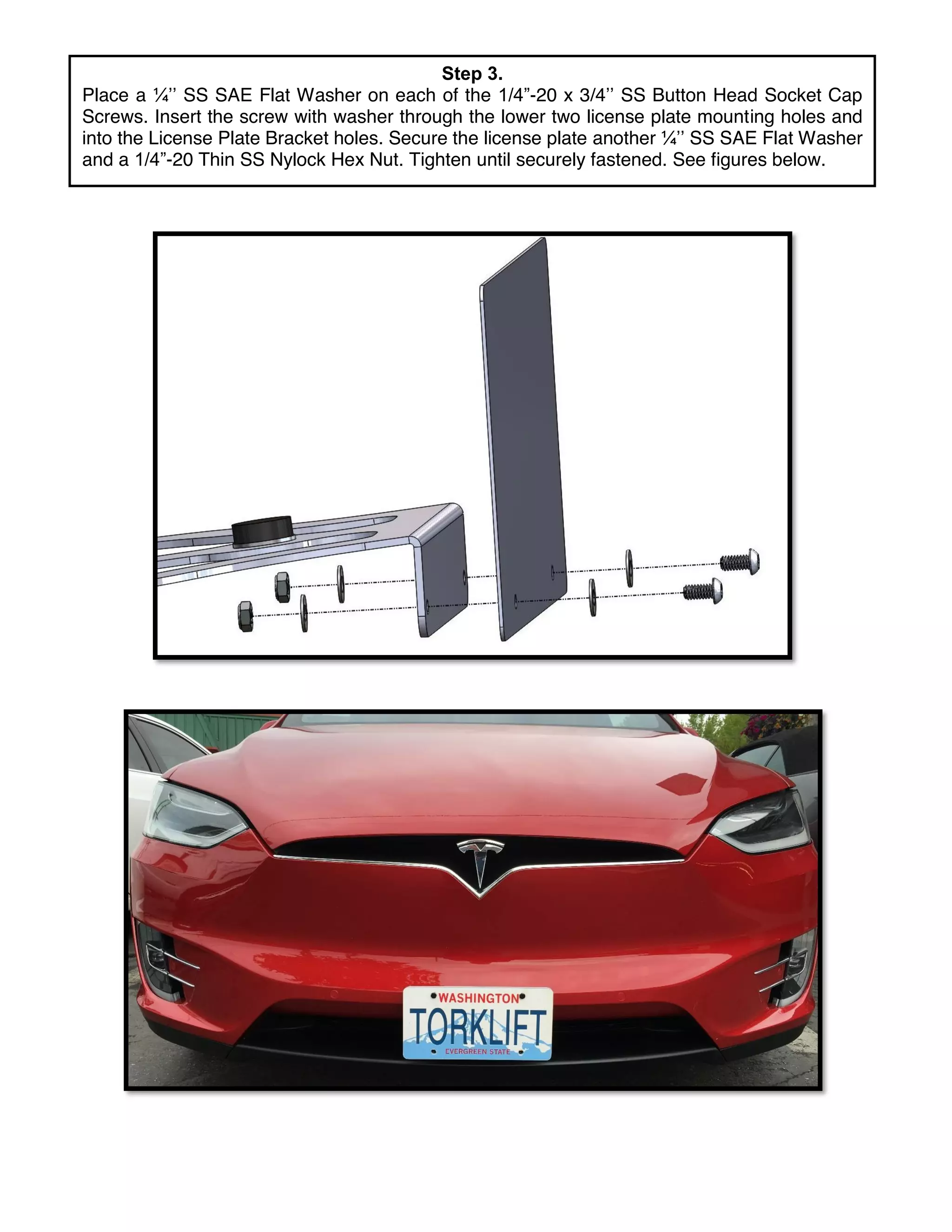 EVANNEX License Plate Frame Bracket for Tesla Model X | PDF