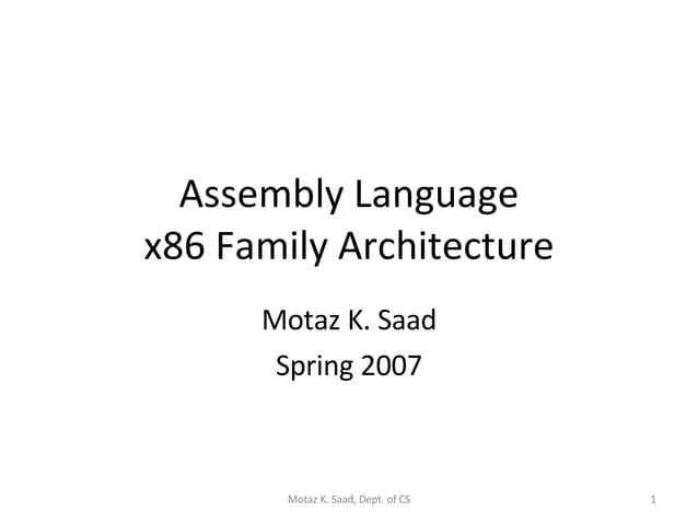 The x86 Family | PPT | Operating Systems | Computer Software and ...