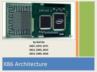 X86 Architecture | PPTX