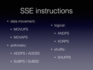 X86 SIMD Instructions | PDF