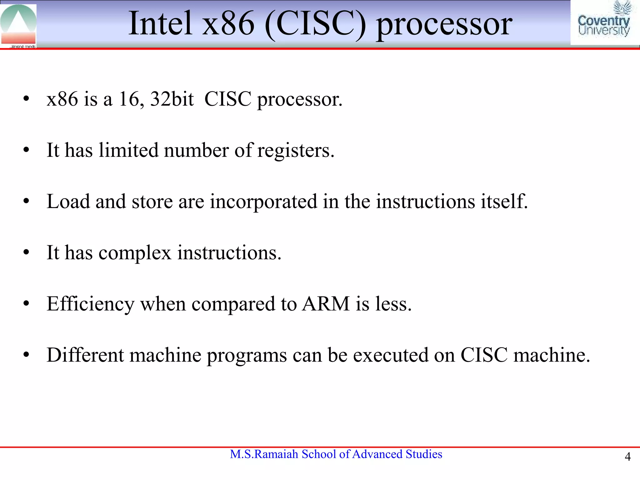 Performance Comparison Between x86 and ARM Assembly | PDF
