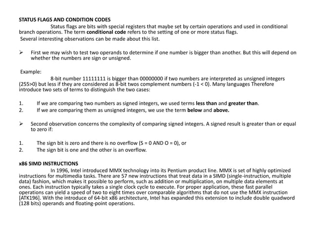 X86 operation types | PPTX | Programming Languages | Computing