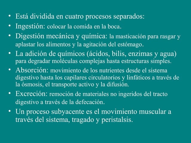 Digestion y absorcion de nutrientes | PPT