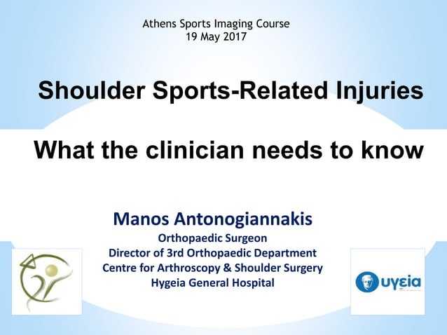 Shoulder sports related injuries | PPTX