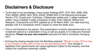 An Investor's Guide to Web3 / Crypto / Blockchain | PDF