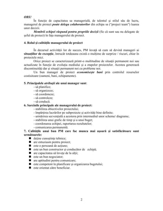 Managementul echipei de proiect | DOC