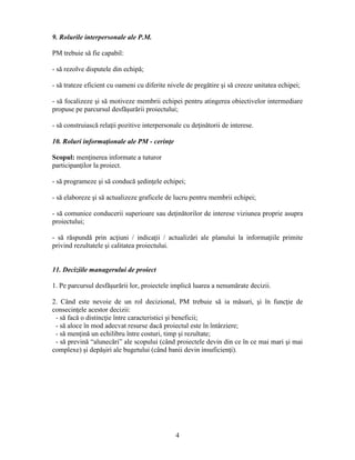 Managementul echipei de proiect | DOC