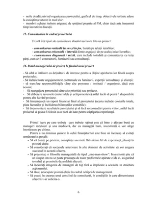 Managementul echipei de proiect | DOC