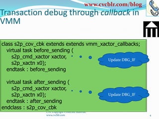 Transaction Level Debug with SystemVerilog VMM & Verdi | PPSX
