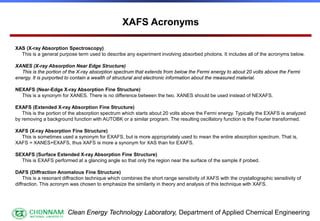 EXAFS for Structural Characterization, Extended X-ray Absorption Fine ...