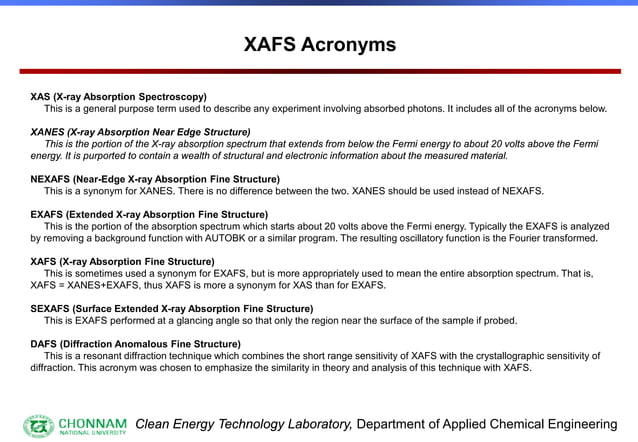 EXAFS for Structural Characterization, Extended X-ray Absorption Fine ...