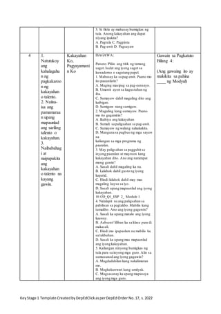 Weekly plan Grade 2 Q1 | DOCX